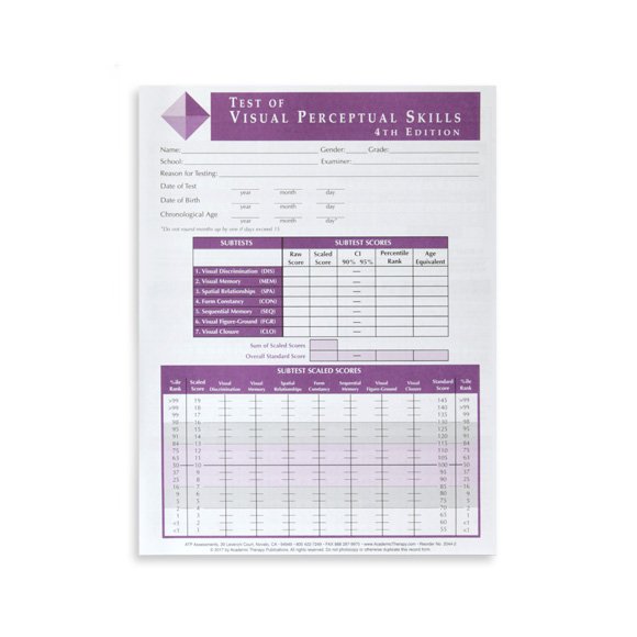 TVPS-4视觉感知能力测试第四版_上海瑞狮生物科技有限公司——康复医疗器械